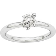 Diamond Sterling Silver Turtle Ring - Walmart.com