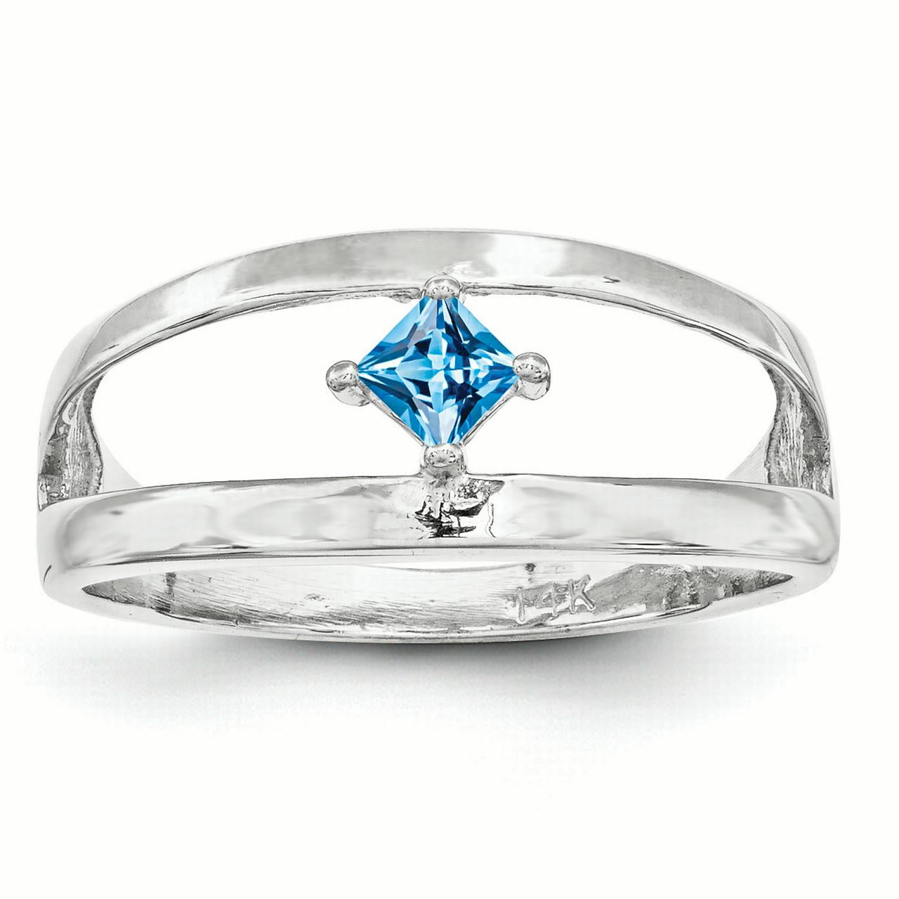 Sterling Silver Rhodium-plated Family Jewelry Mounting QXMR63/1SSM-7 ...