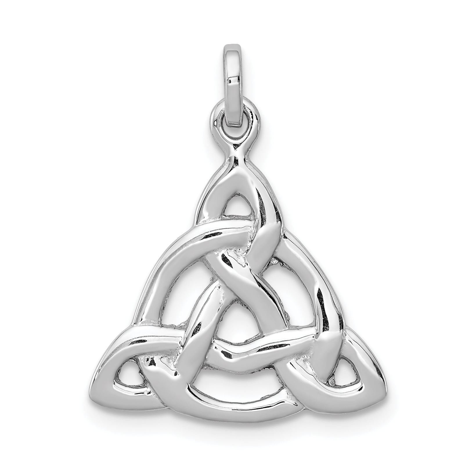 Sterling Silver Rhodium-plated Polished Celtic Symbol Pendant QC8667 ...