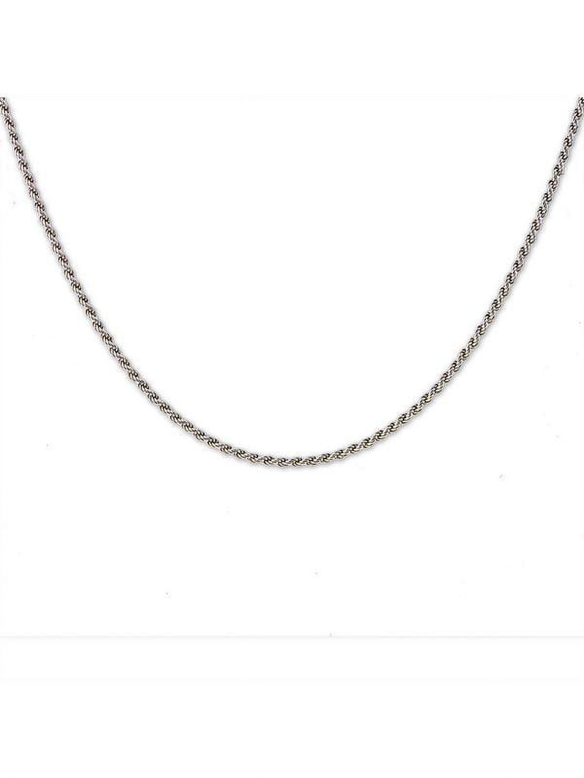 Sterling Silver Rope Chain Necklace 30 Inches - Walmart.com