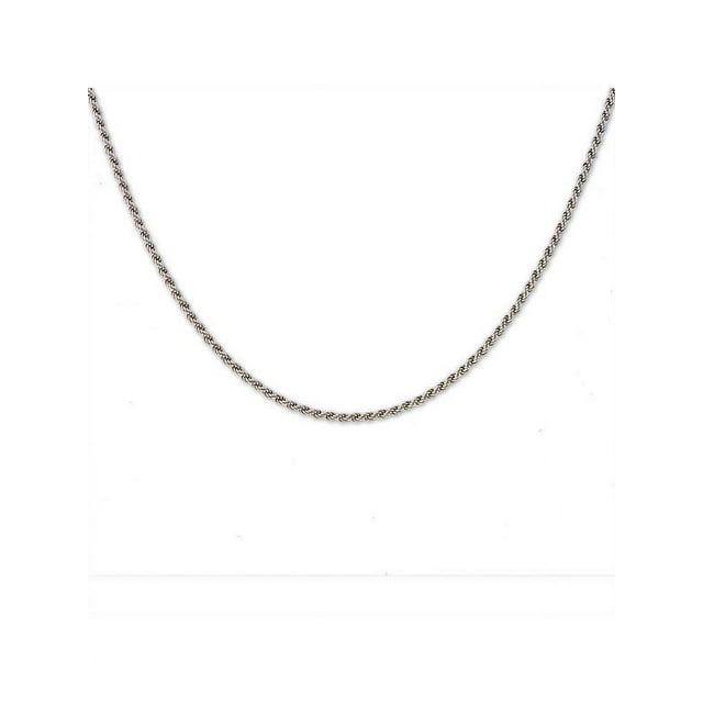 Sterling Silver Rope Chain Necklace 30 Inches - Walmart.com
