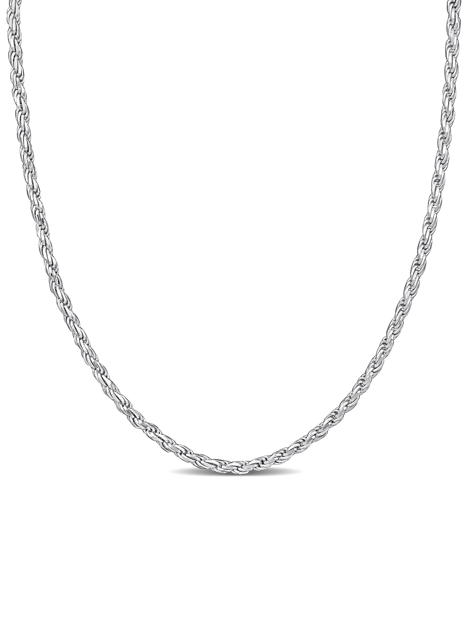 Sterling Silver Rope 080 Gauge Chain Necklace 22 Inches - Walmart.com