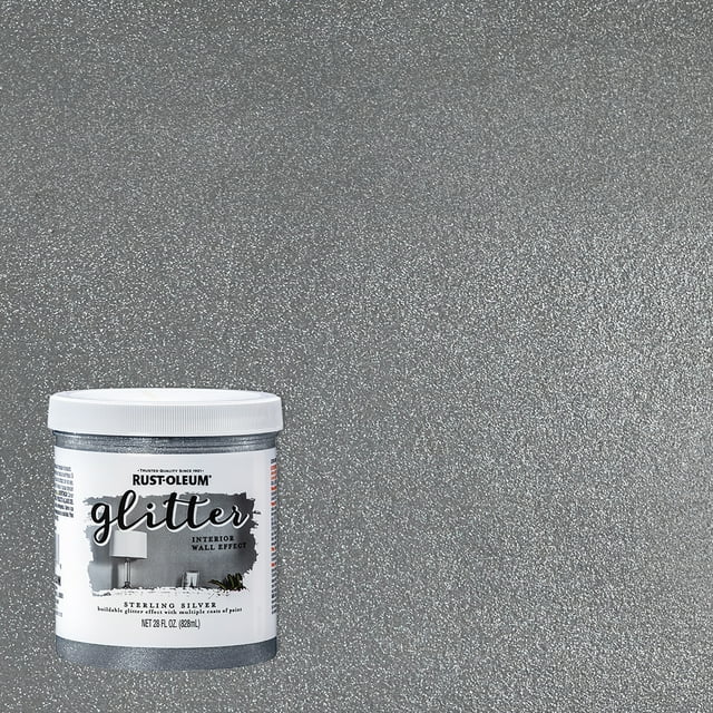 Sterling Silver, Rust-Oleum Specialty Glitter Interior Wall Paint ...