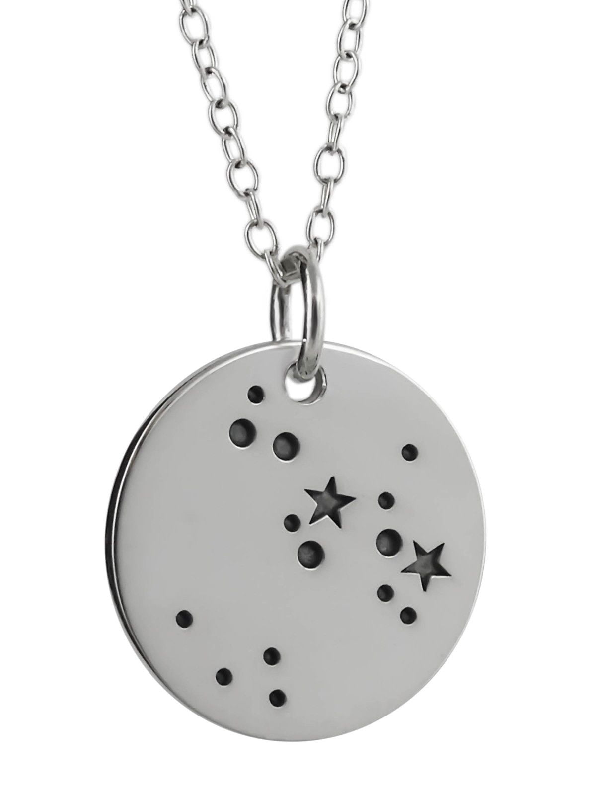 Sterling Silver Sagittarius Zodiac Constellation Pendant Necklace, 18 ...