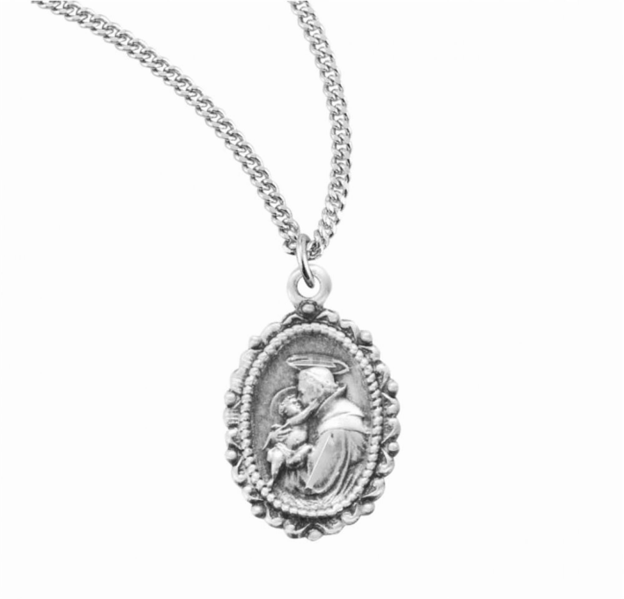 Sterling Silver Saint Anthony Oval Medal – Patron Saint of Lost Items ...