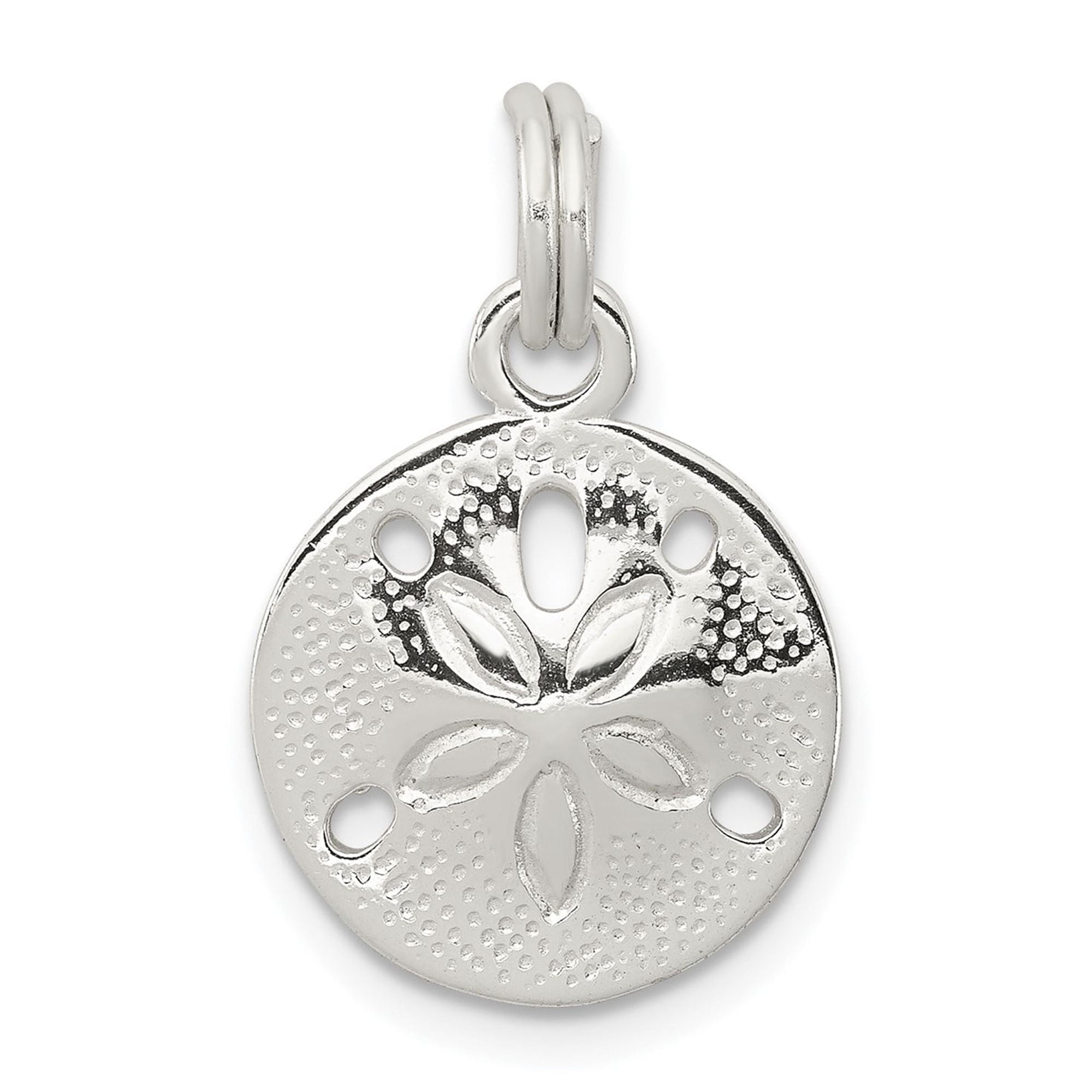 Sterling Silver Sand Dollar Pendant Necklace for Women with Ocean ...