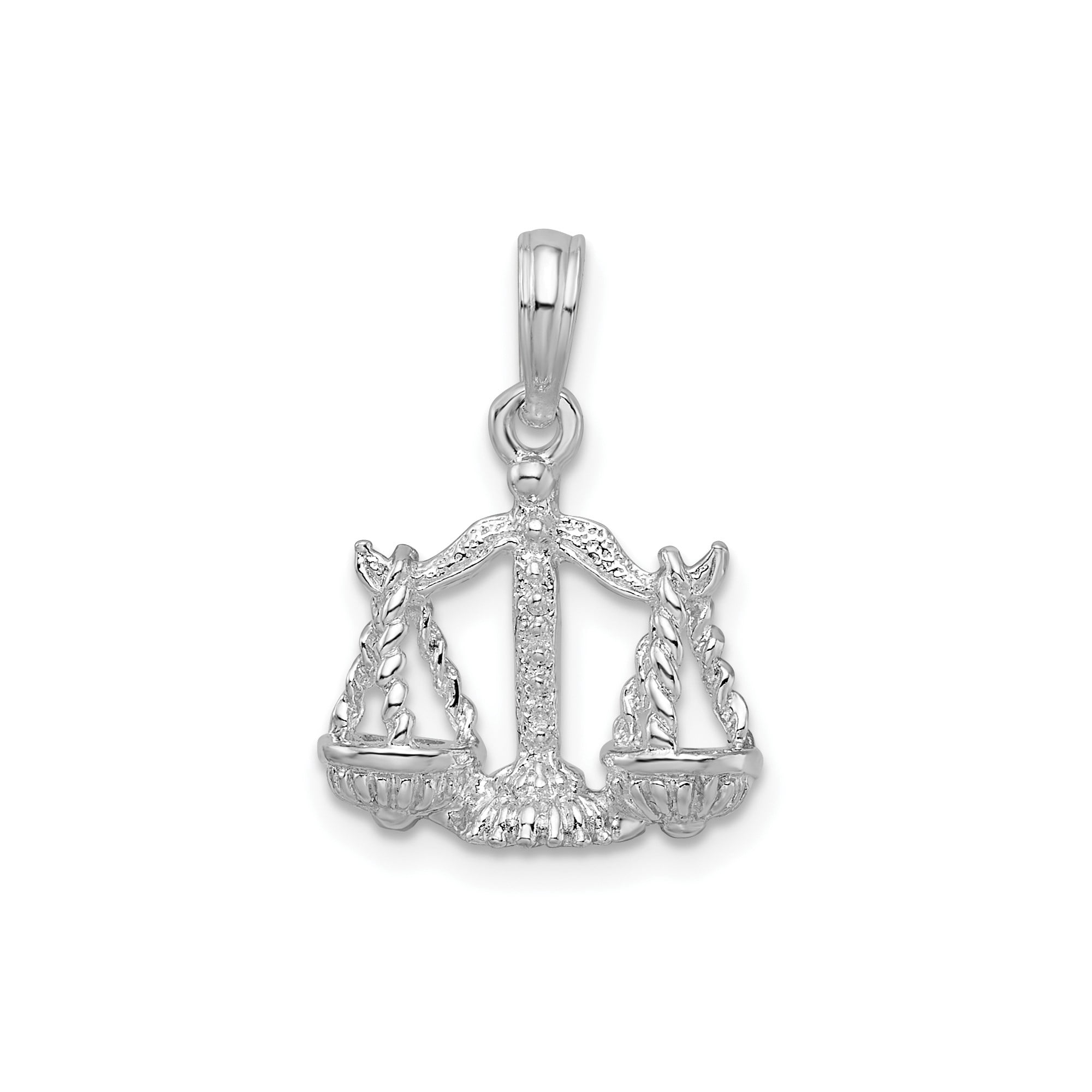 Sterling Silver Scales of Justice Pendant Necklace for Women or Unisex ...