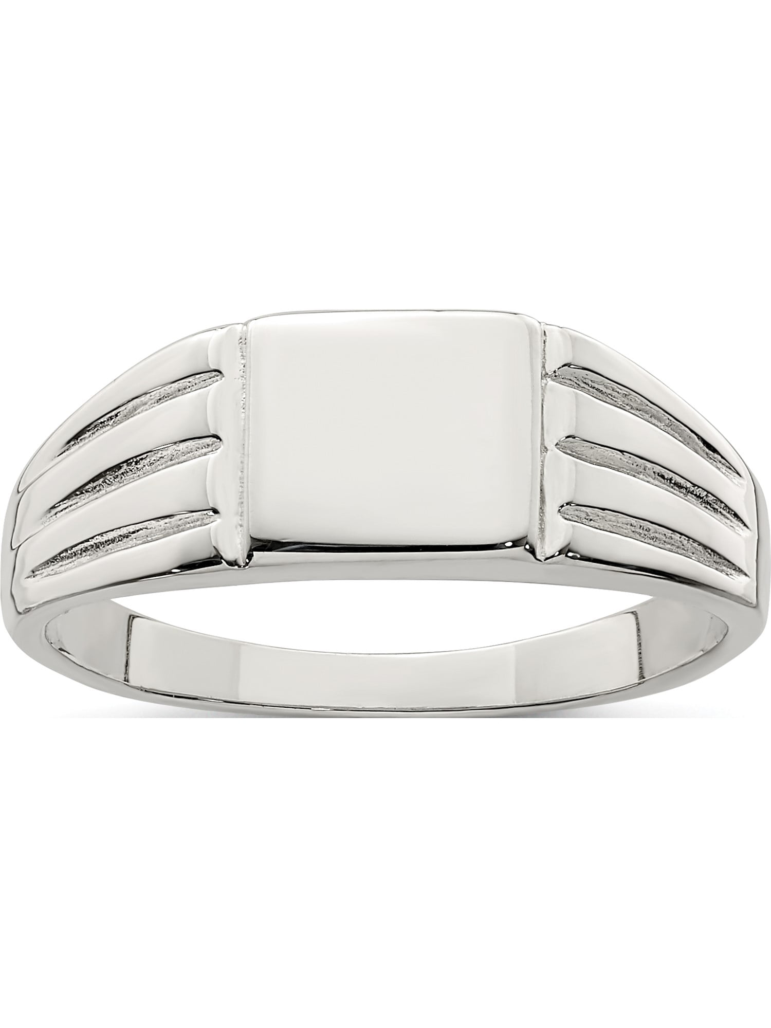 Sterling Silver Signet Ring (Size 8) Made In India qr2430-8 - Walmart.com