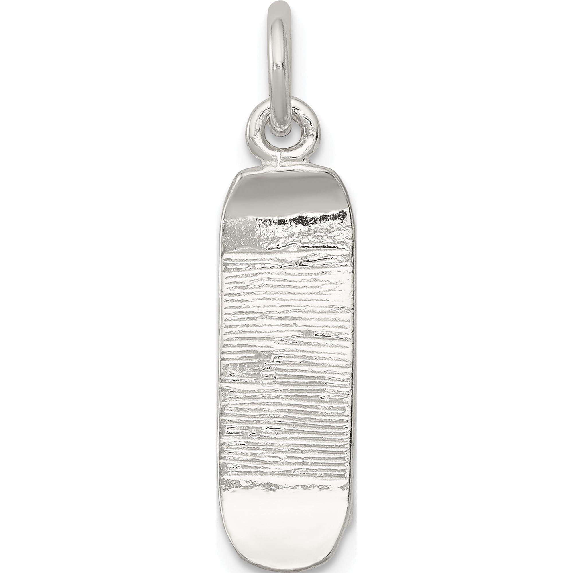 Sterling Silver Skateboard Charm Solid Casted Polished Timeless Refined ...
