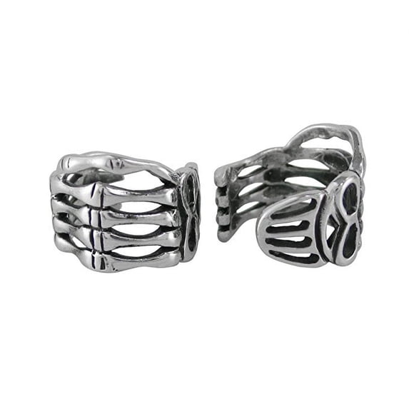 Sterling Silver Skeleton Hand Ear Cuff Earring, One Piece - Walmart.com