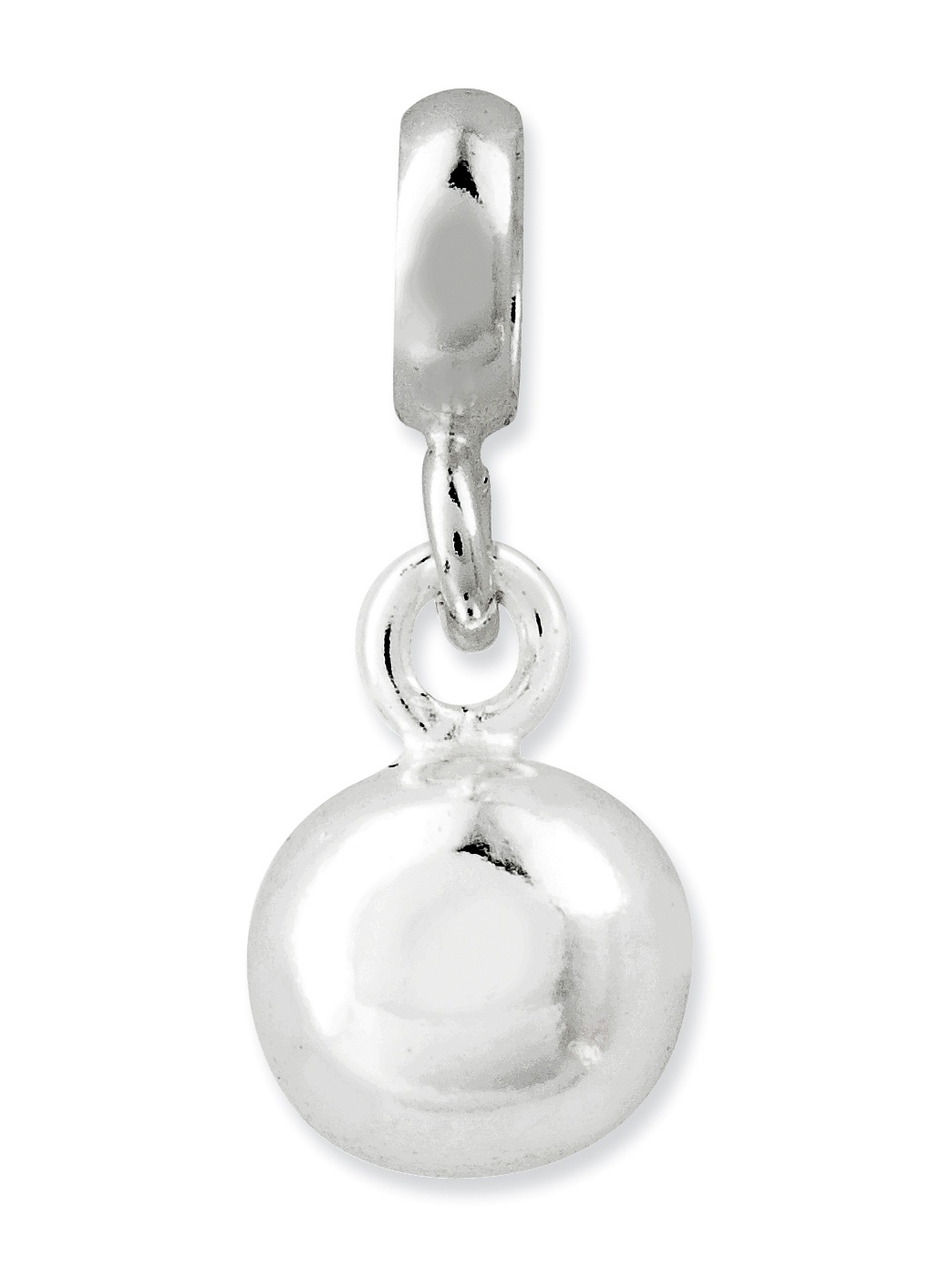 Sterling Silver Small Polished Bead Enhancer (15 X 7) Made In Thailand ...