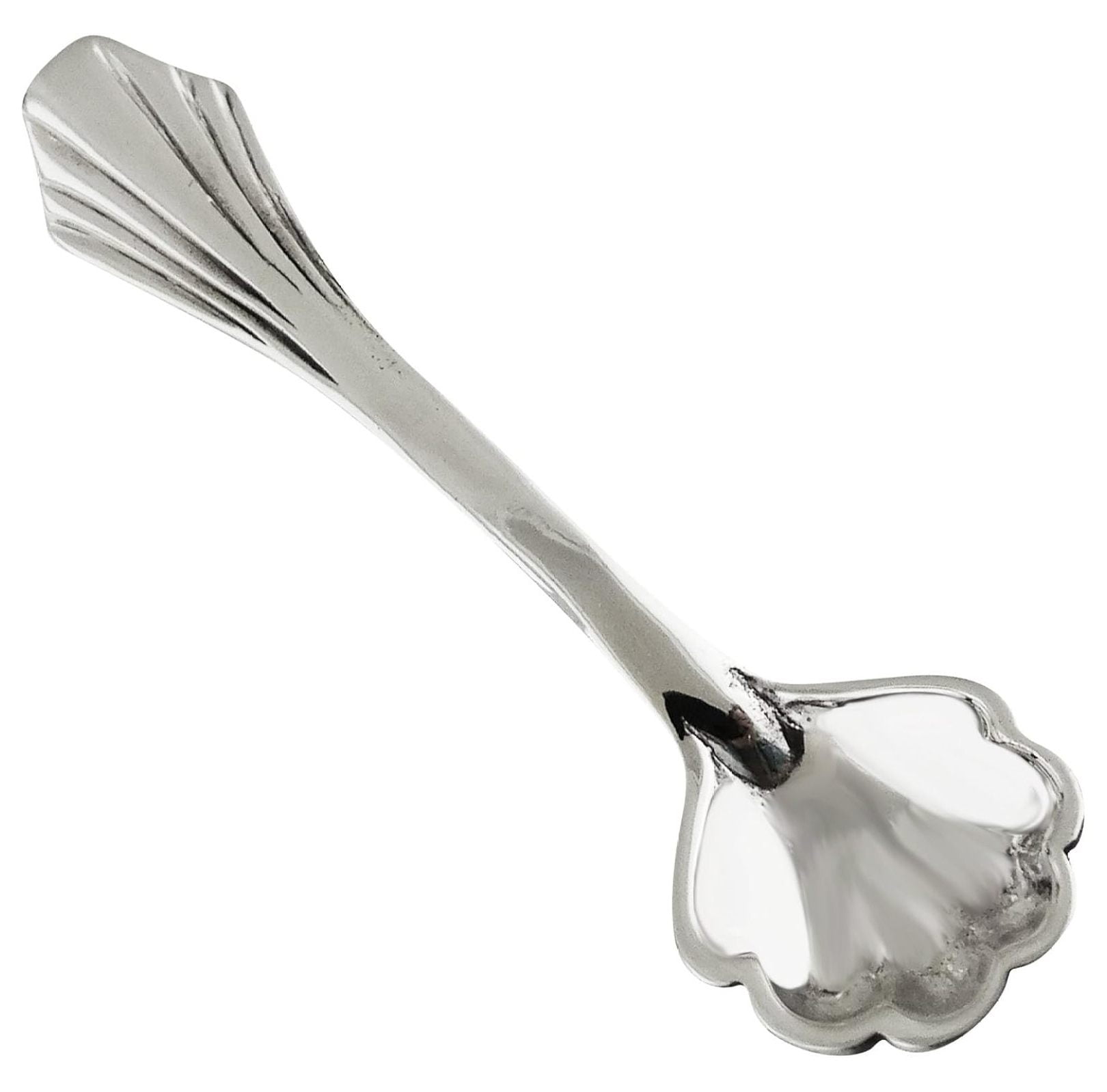 Sterling Silver Small Scalloped Edge Salt Spoon, Mustard Spoons ...