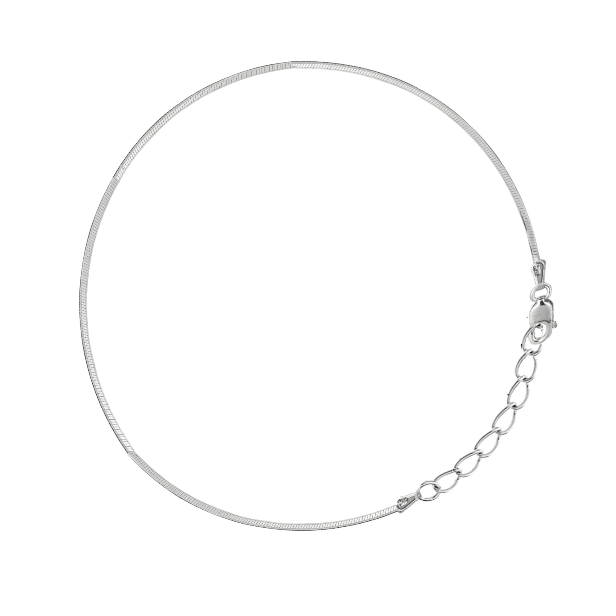 Sterling Silver Snake Anklet Adjustable Anklet with Lobster Lock 1 Mm ...