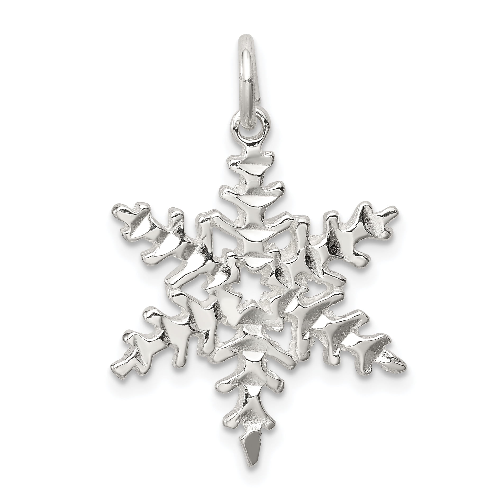 Sterling Silver Snowflake Pendant - Walmart.com