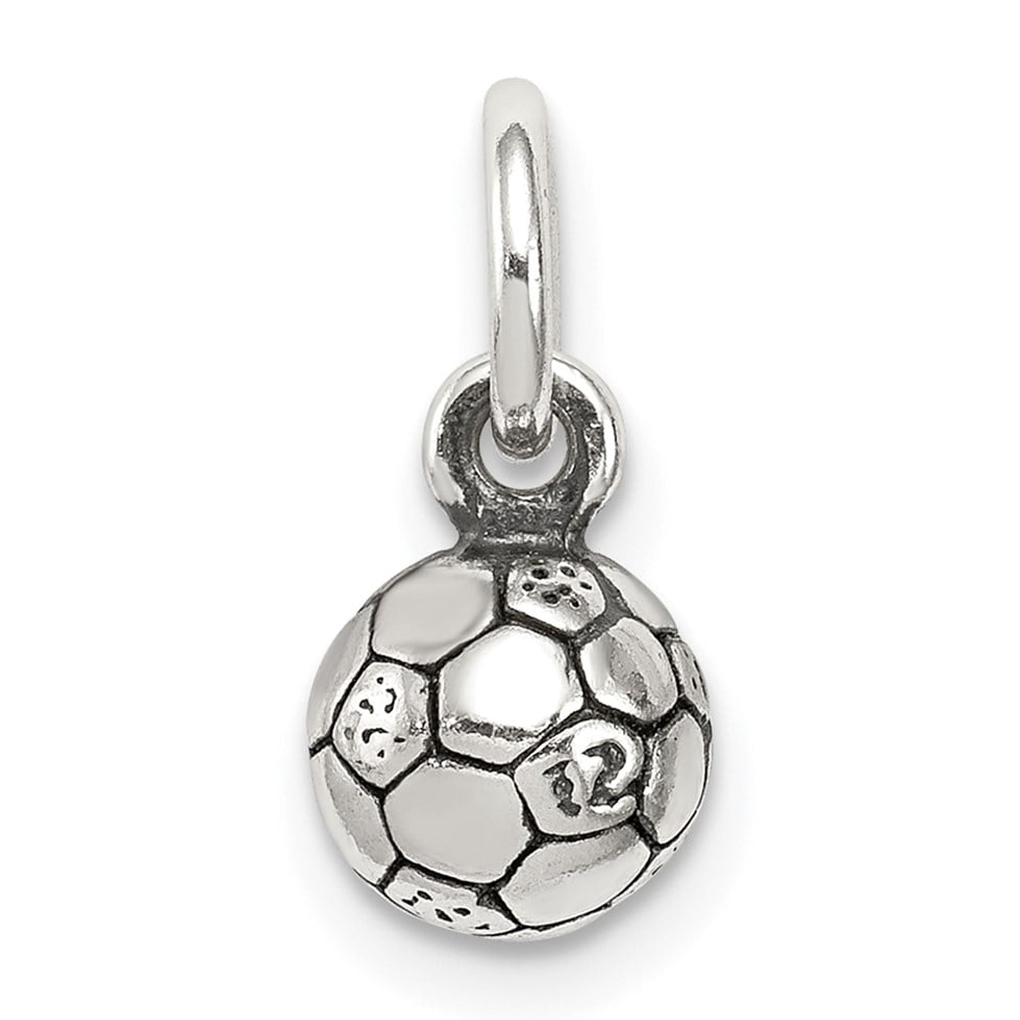 Sterling Silver Soccer Ball Charm Pendant for Unisex Wear, Sports ...