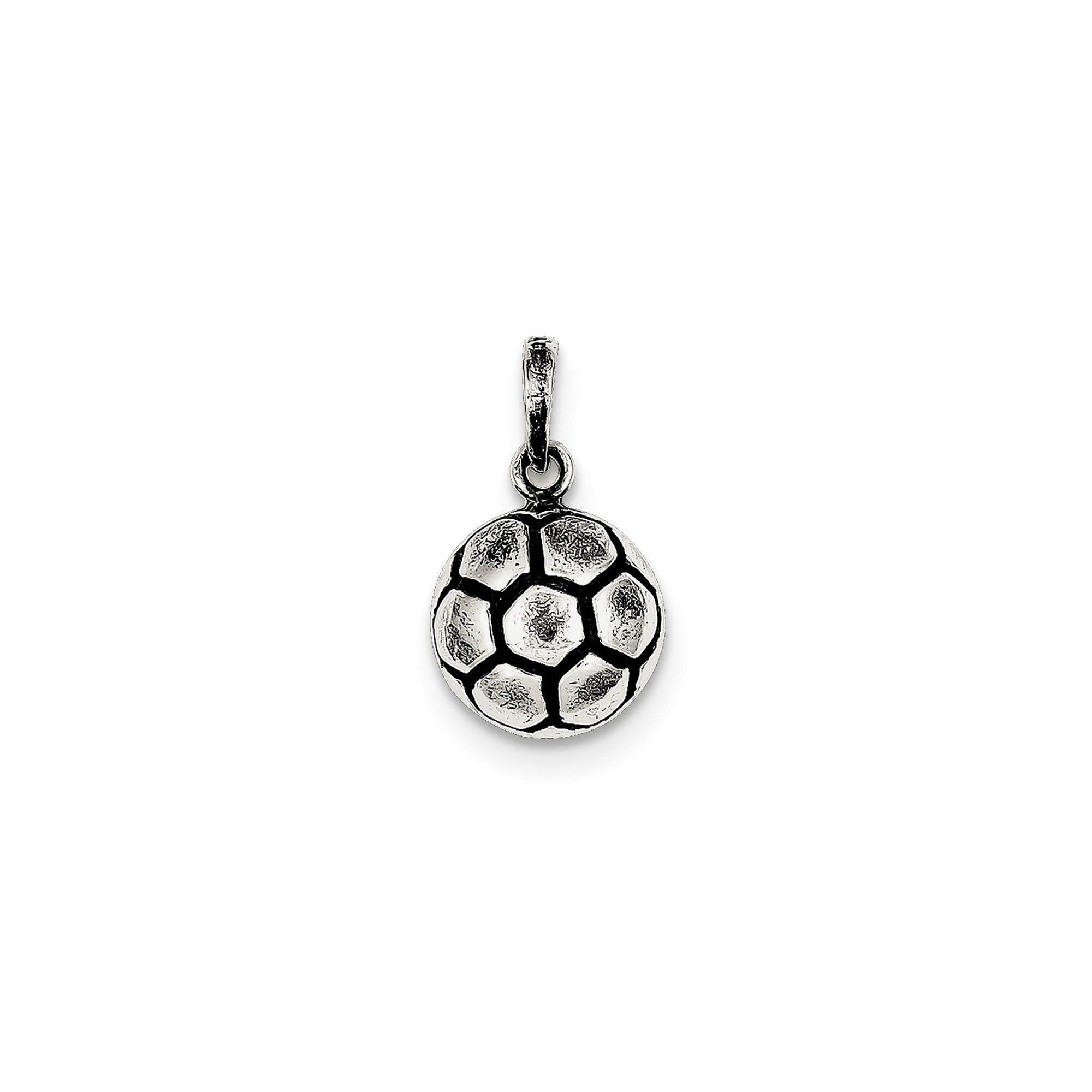 Sterling Silver Soccer Ball Pendant Necklace for Men and Women, Sports ...