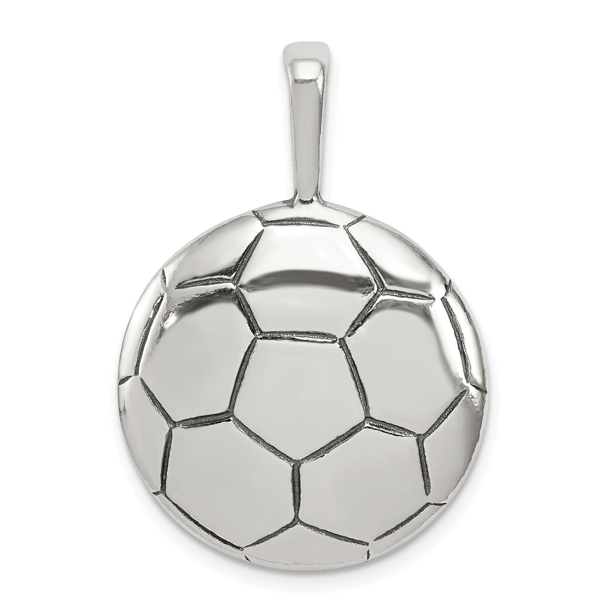 Sterling Silver Soccer Ball Pendant Necklace for Men, Women, or Teens ...