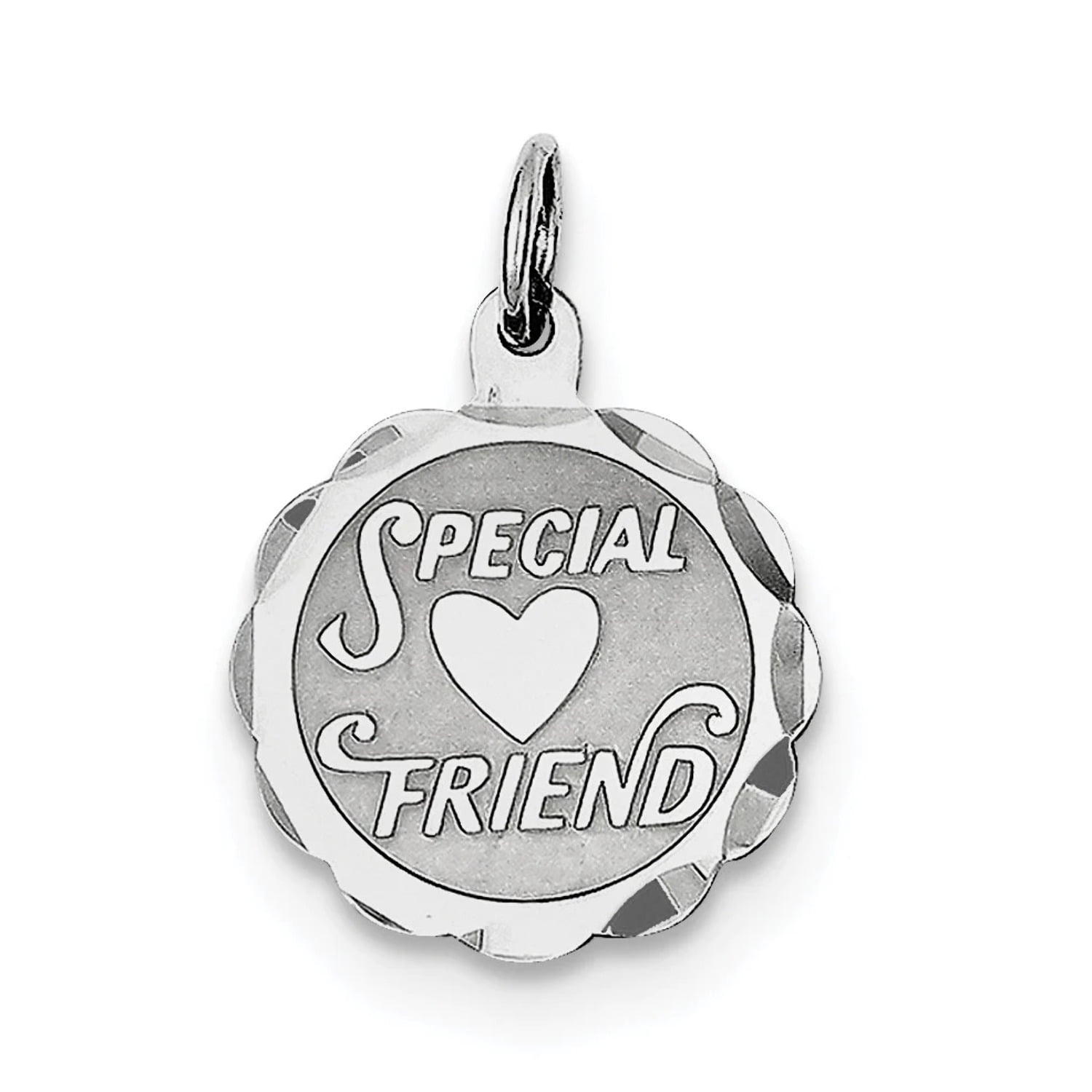 Sterling Silver Special Friend Disc Charm QC2330 - Walmart.com