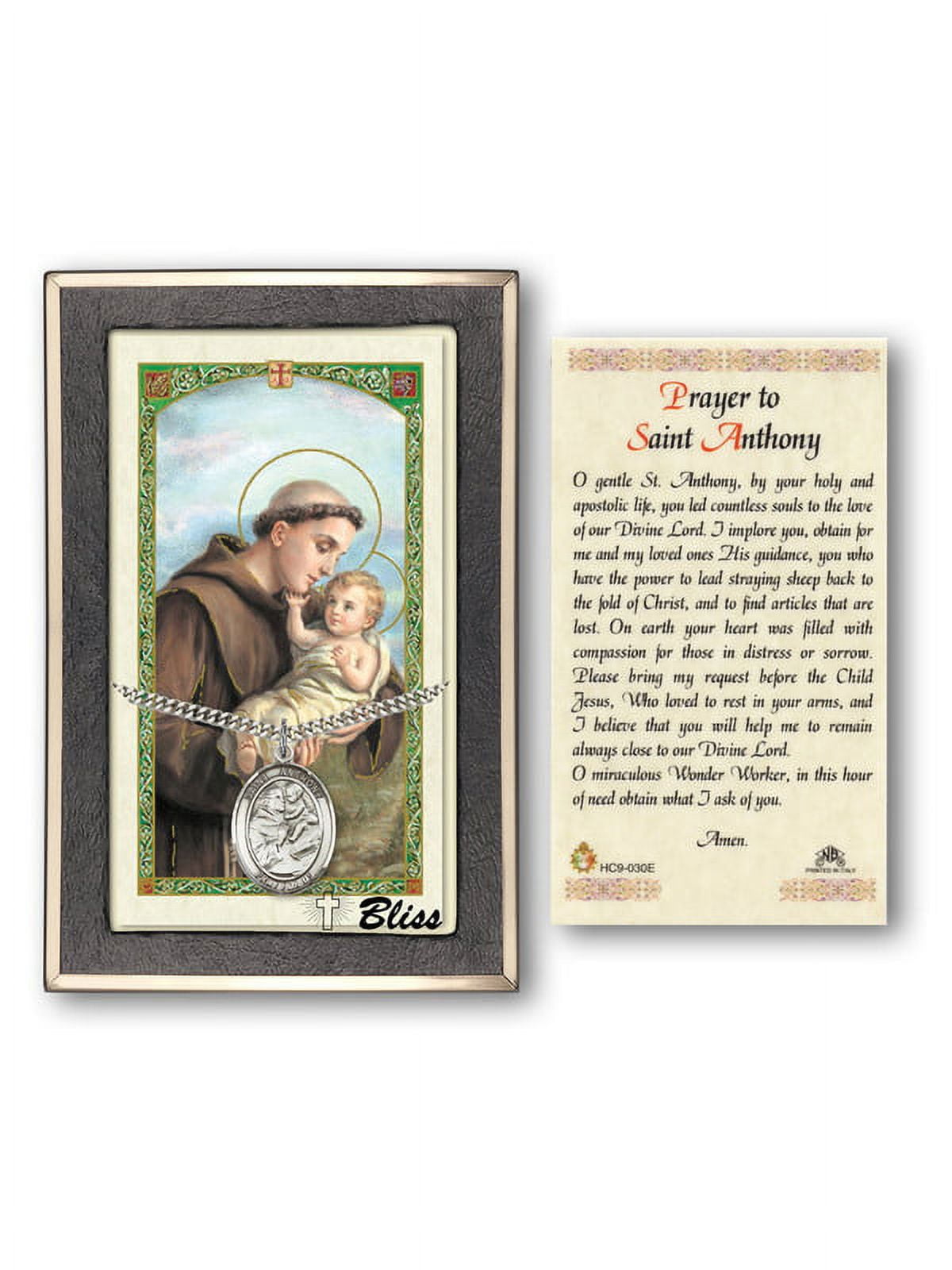 Sterling Silver St. Anthony of Padua medal on an 24 inch Heavy Curb ...