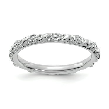 Stackable Expressions Sterling Silver Gold-plated Domed Ring - Walmart.com