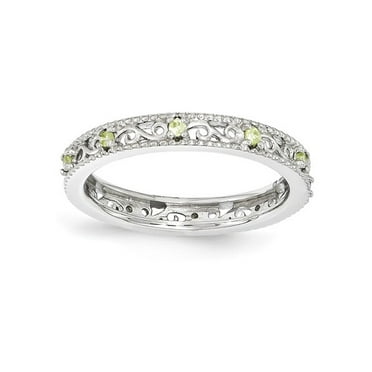 Peridot Sterling Silver Ring - Walmart.com