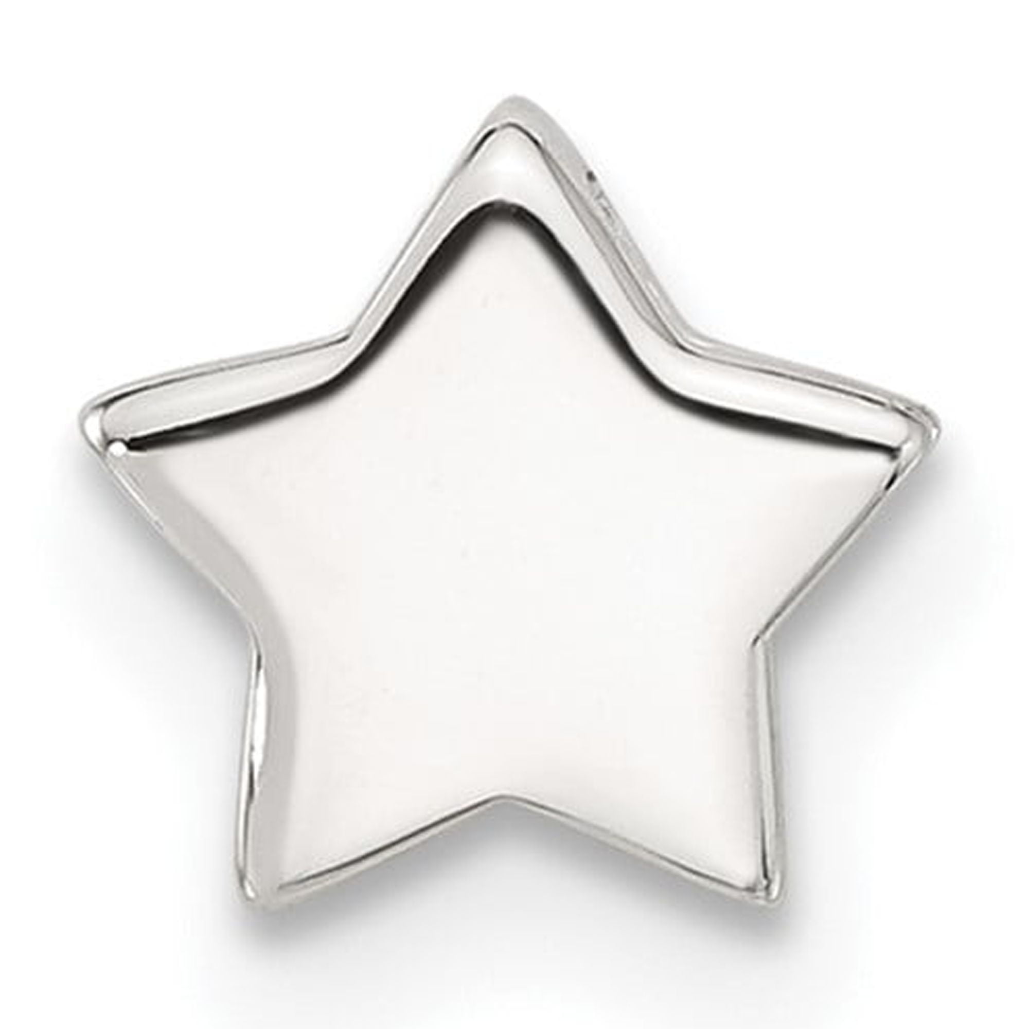 925 Sterling Silver Star Pendant Charm, Polished Five-Point Celestial ...