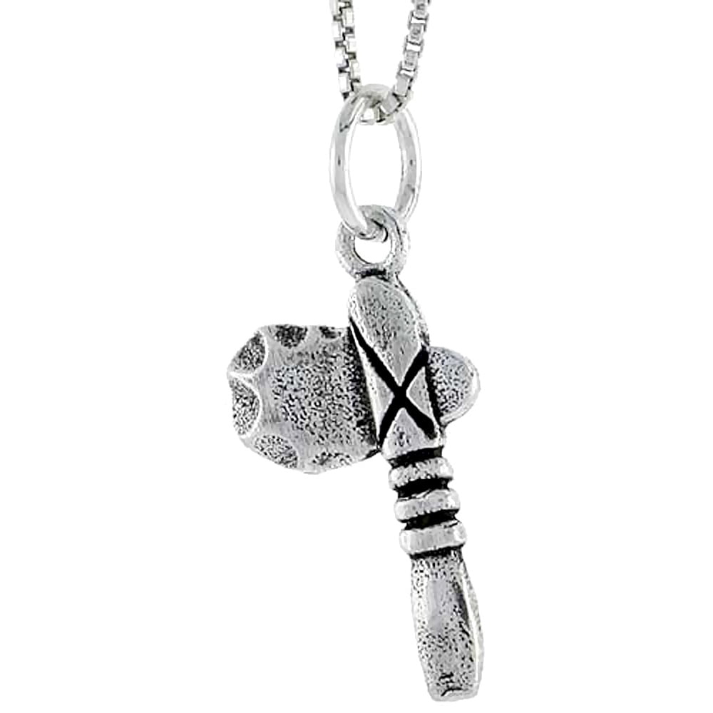 Sterling Silver Stone Tomahawk Charm, 3/4 inch tall - Walmart.com