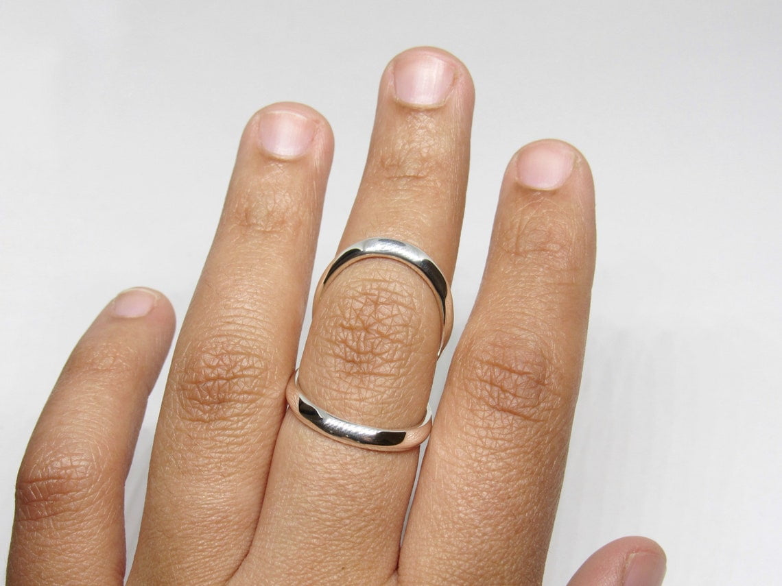 Sterling Silver Swan Neck Splint Ring | Adjustable Arthritis Ring for ...
