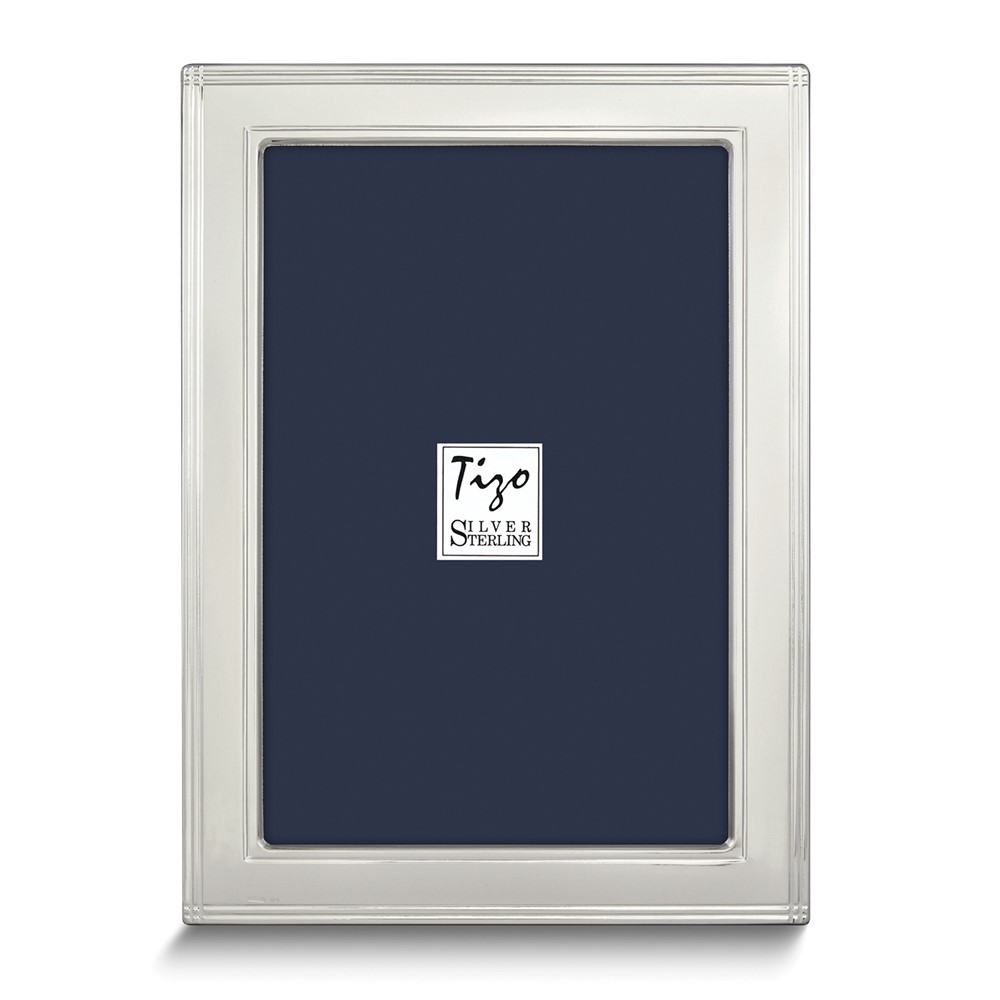 Sterling Silver Tarnish Resistant Lined Edge 5x7 Photo Frame with ...