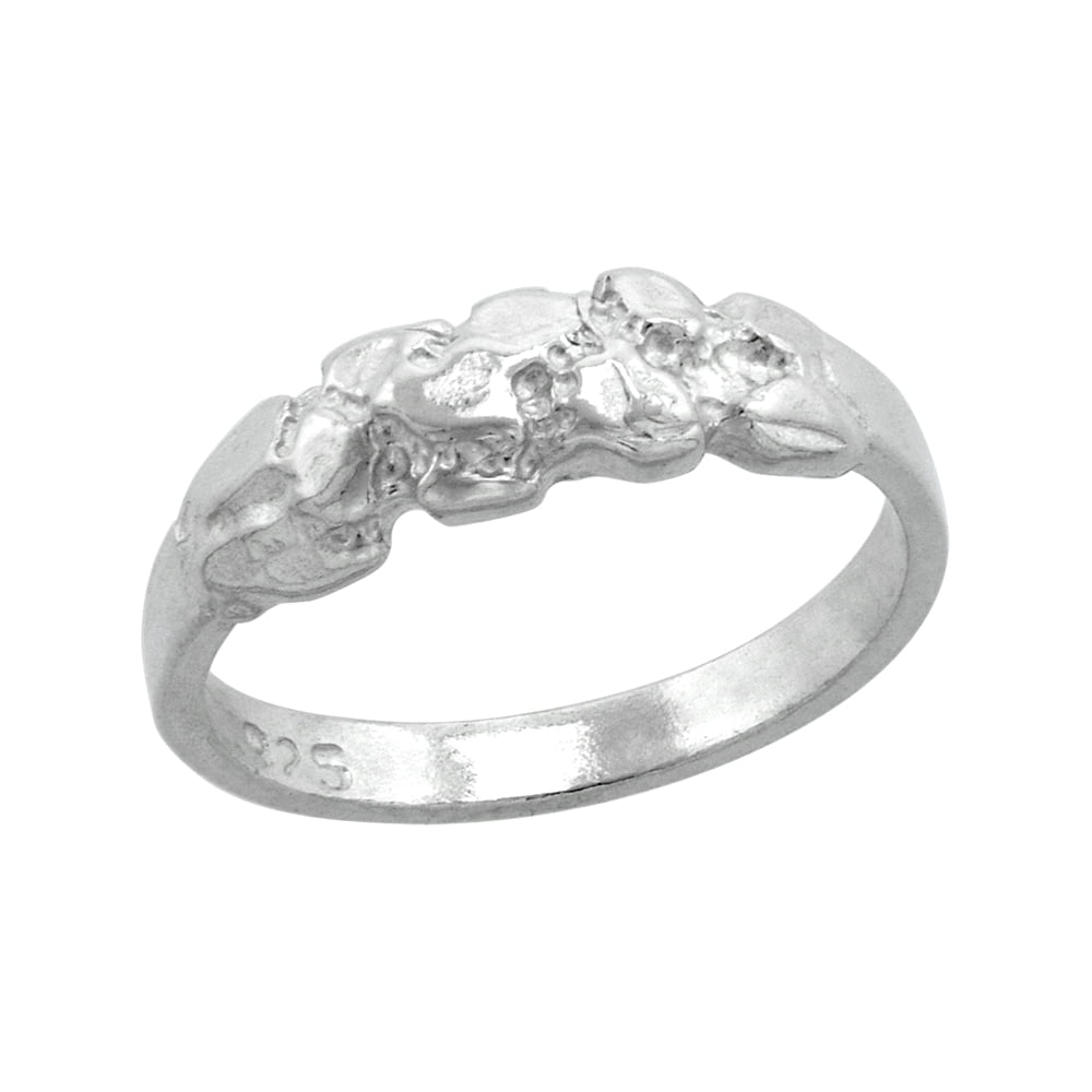 Sterling Silver Tiny Nugget Toe Ring for Women Pinky Ring Midi Ring ...