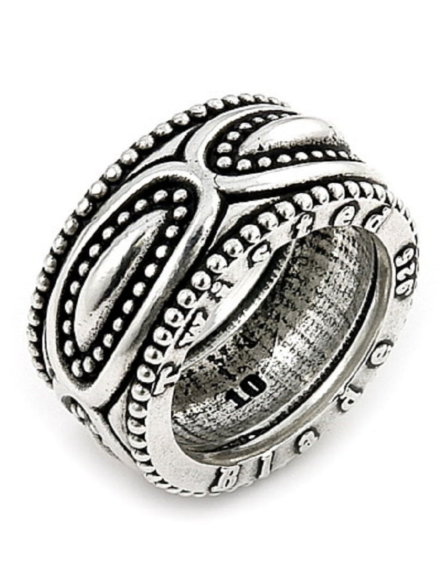 Sterling Silver Twisted Blade Marquise Pattern Band Ring Size 8 ...