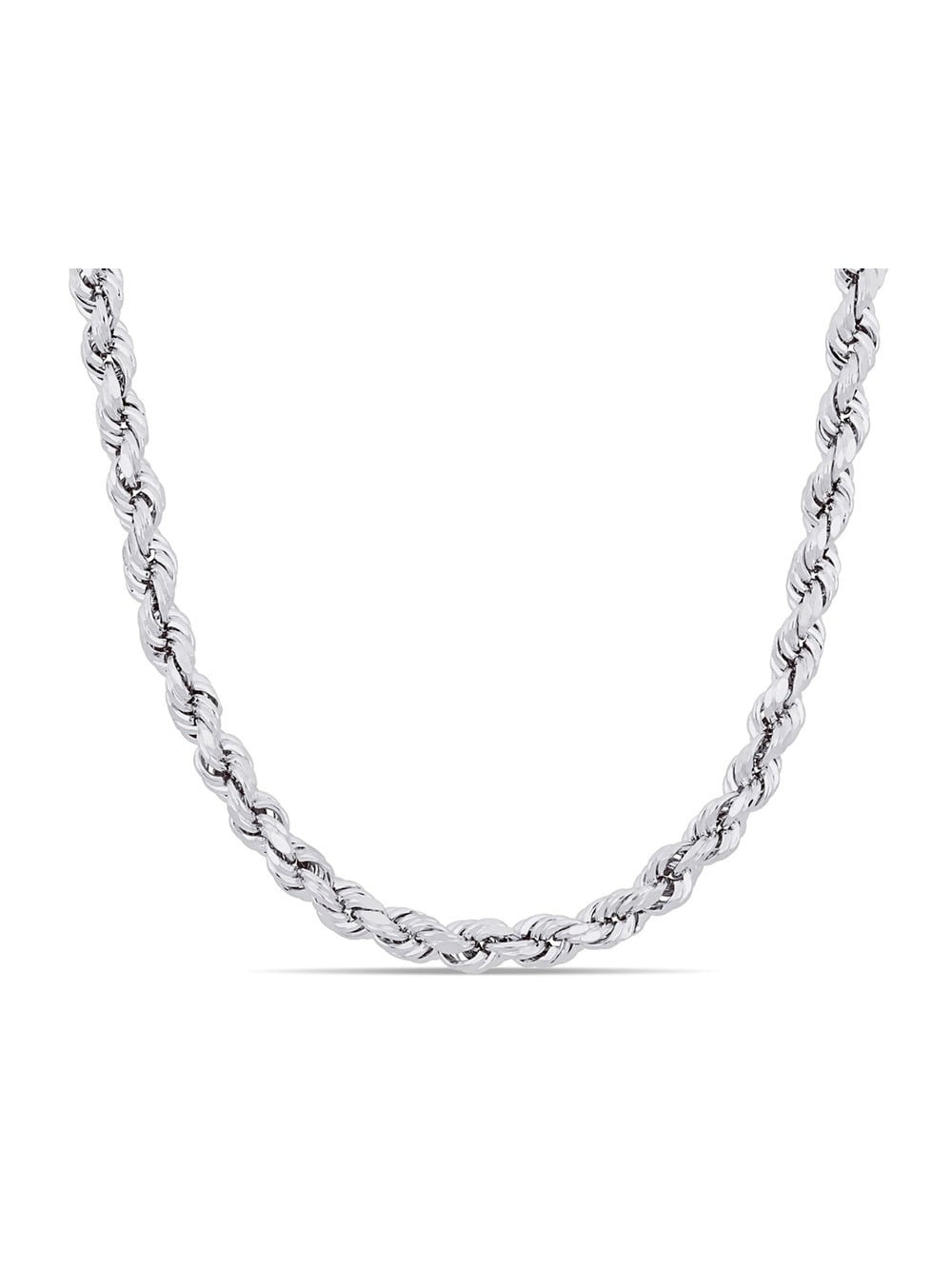 Sterling Silver Twisted Rope Chain Necklace with Lobster Clasp (18 ...