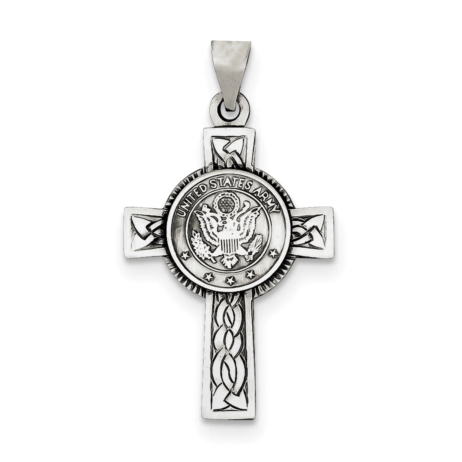 Sterling Silver US Army Cross Pendant QC4408 - Walmart.com
