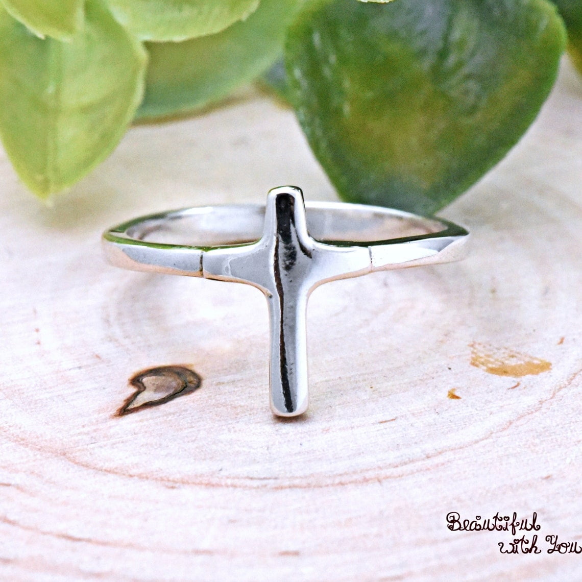 Sterling Silver Vertical Cross Ring Christian Symbol Jewelry ...