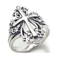 Ladies' Stainless Steel CZ Triple Roll Ring - Walmart.com