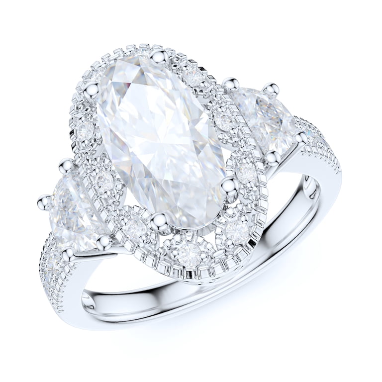 Old Silver Crescent Moon Ring