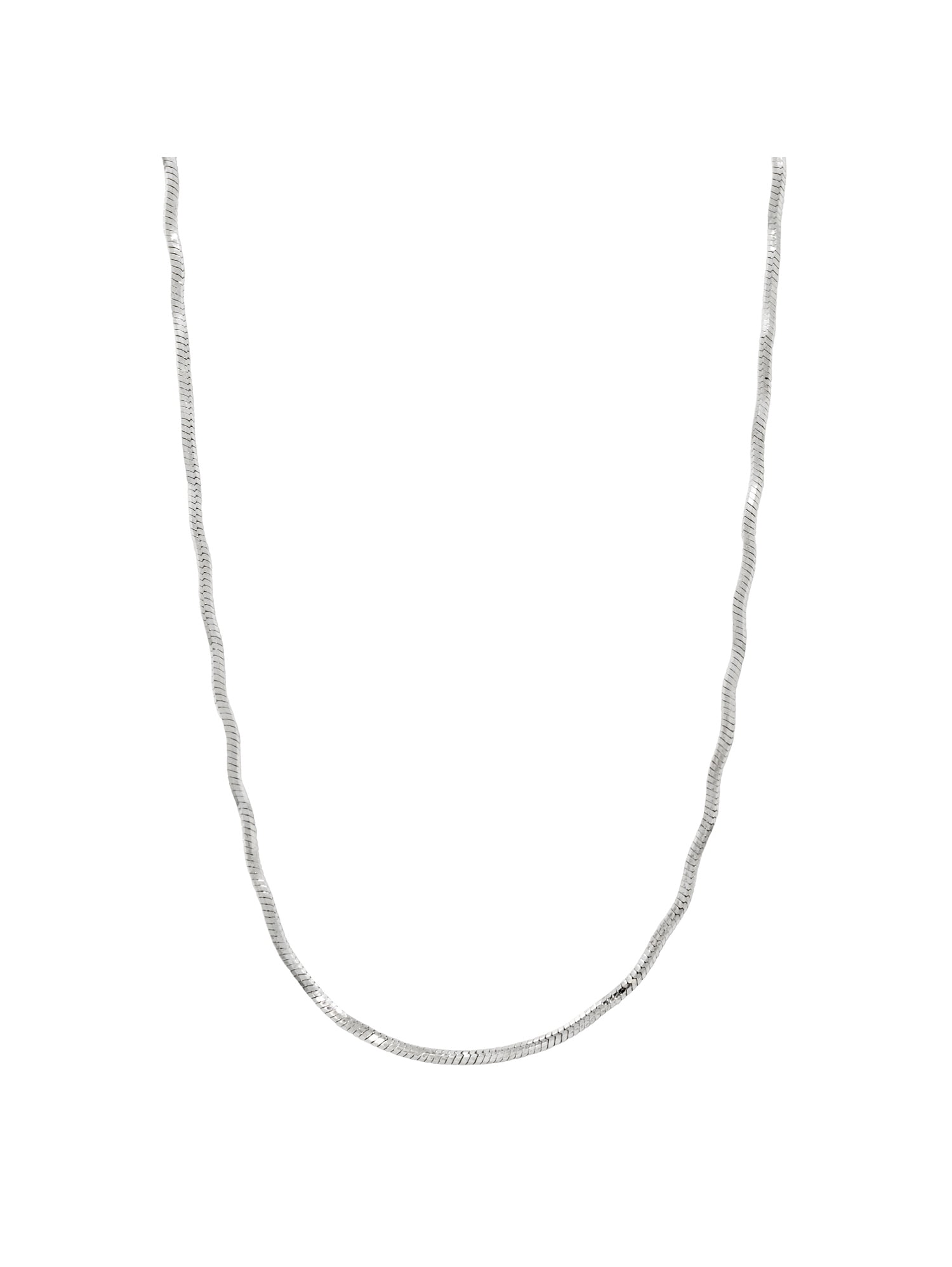 Sterling Silver Wavy Snake Chain Necklace - Walmart.com