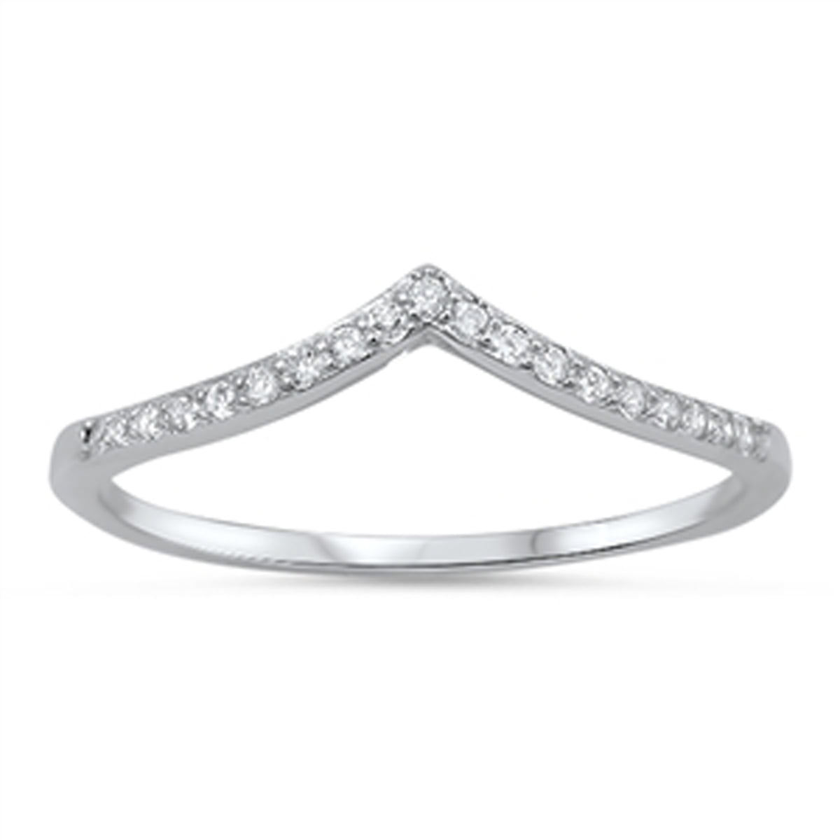 Sterling Silver Womens Flawless Colorless Cubic Zirconia Micro Pave