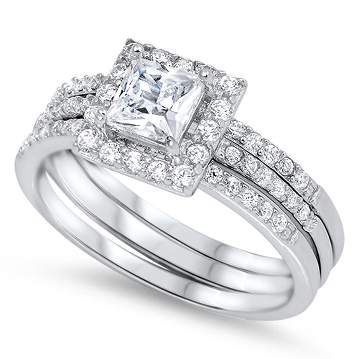 Sterling Silver Womens Flawless Colorless Cubic Zirconia Simulated