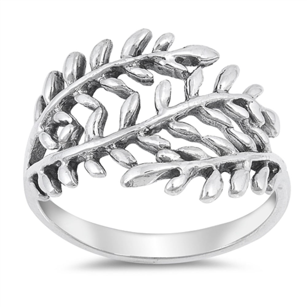 Sterling Silver Wraparound Leaf Ring - Walmart.com