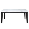 Steve Silver Sterling White Faux Marble 66-inch Rectangle Dining Table ...