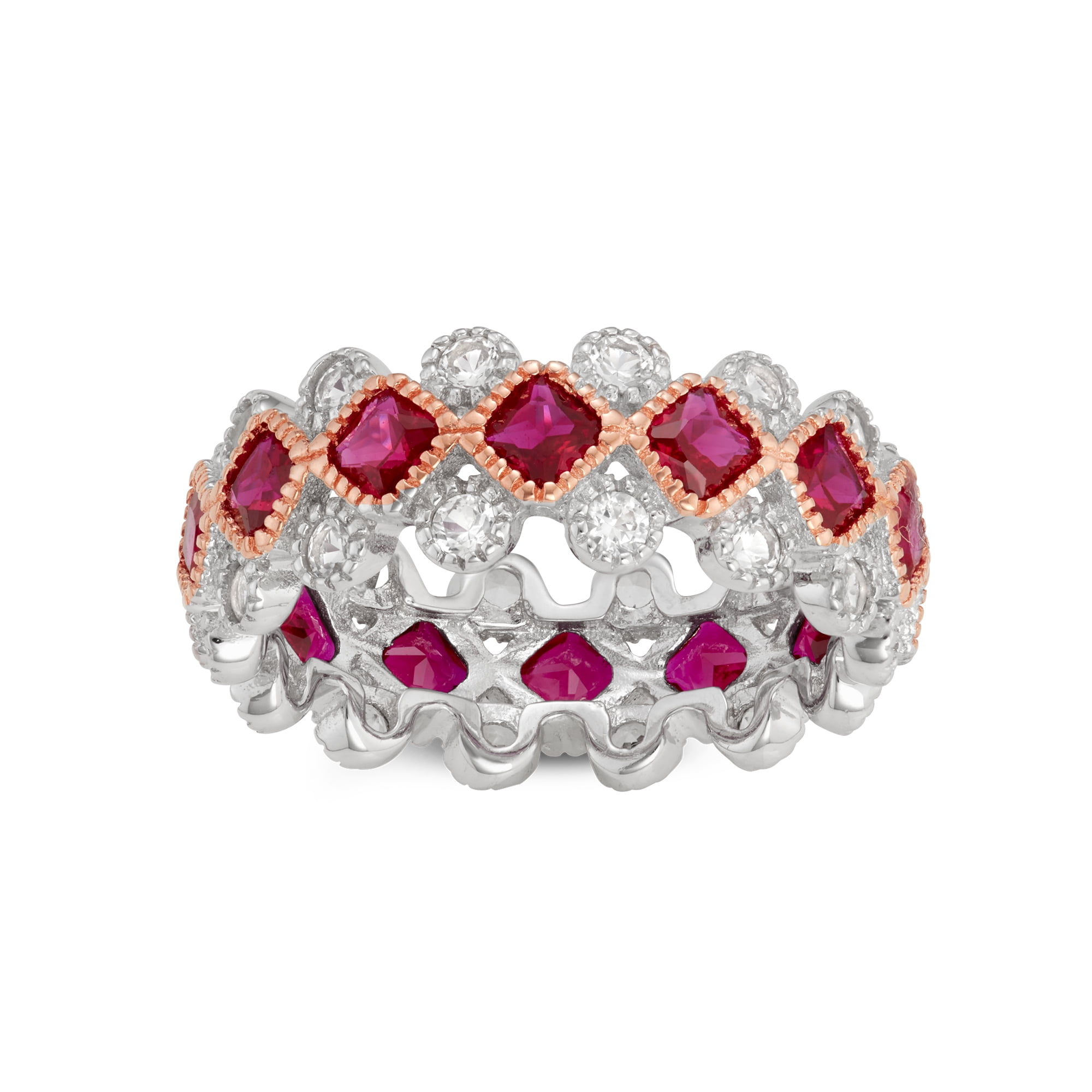 Sterling silver cr ruby band - Walmart.com