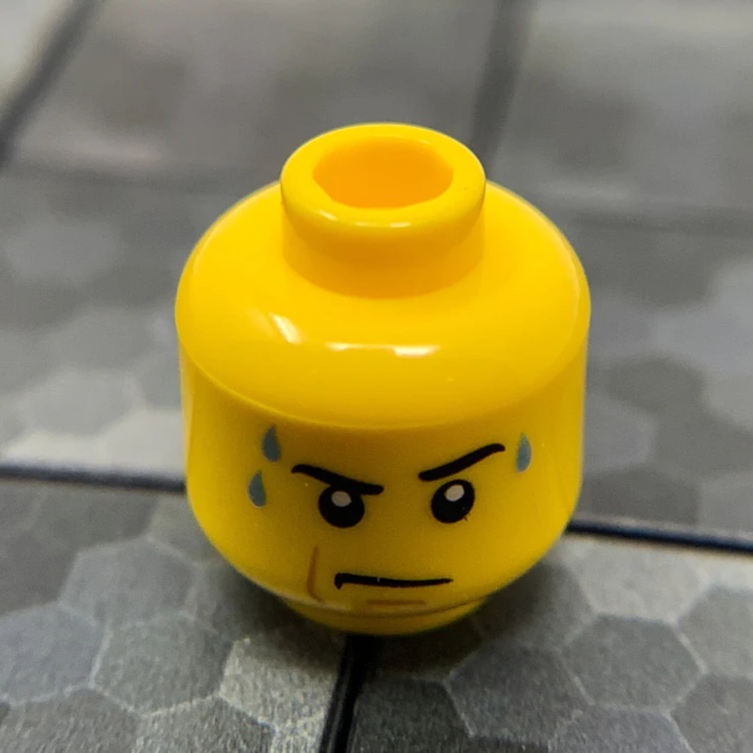 Stern Male with Sweat Droplets (Yellow Flesh) - Official LEGO ...