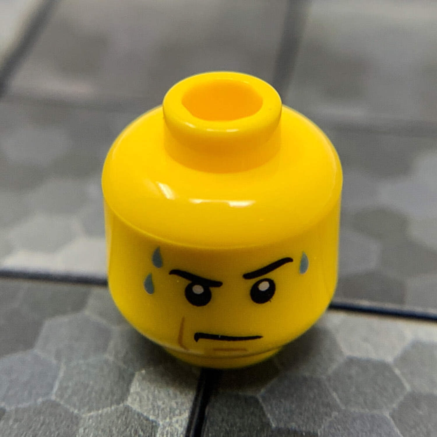 Stern Male with Sweat Droplets (Yellow Flesh) - Official LEGO ...