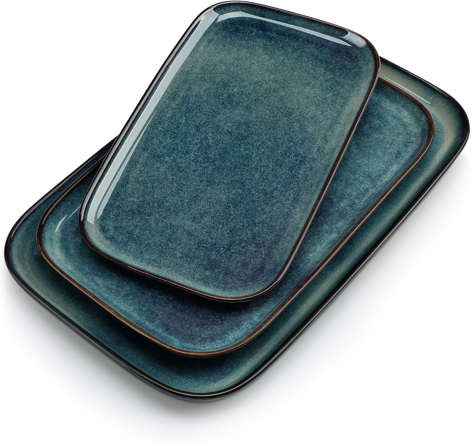 Stern Serving Platters Set of 3, 15/13/ 11 Inches Rectangular Serving ...