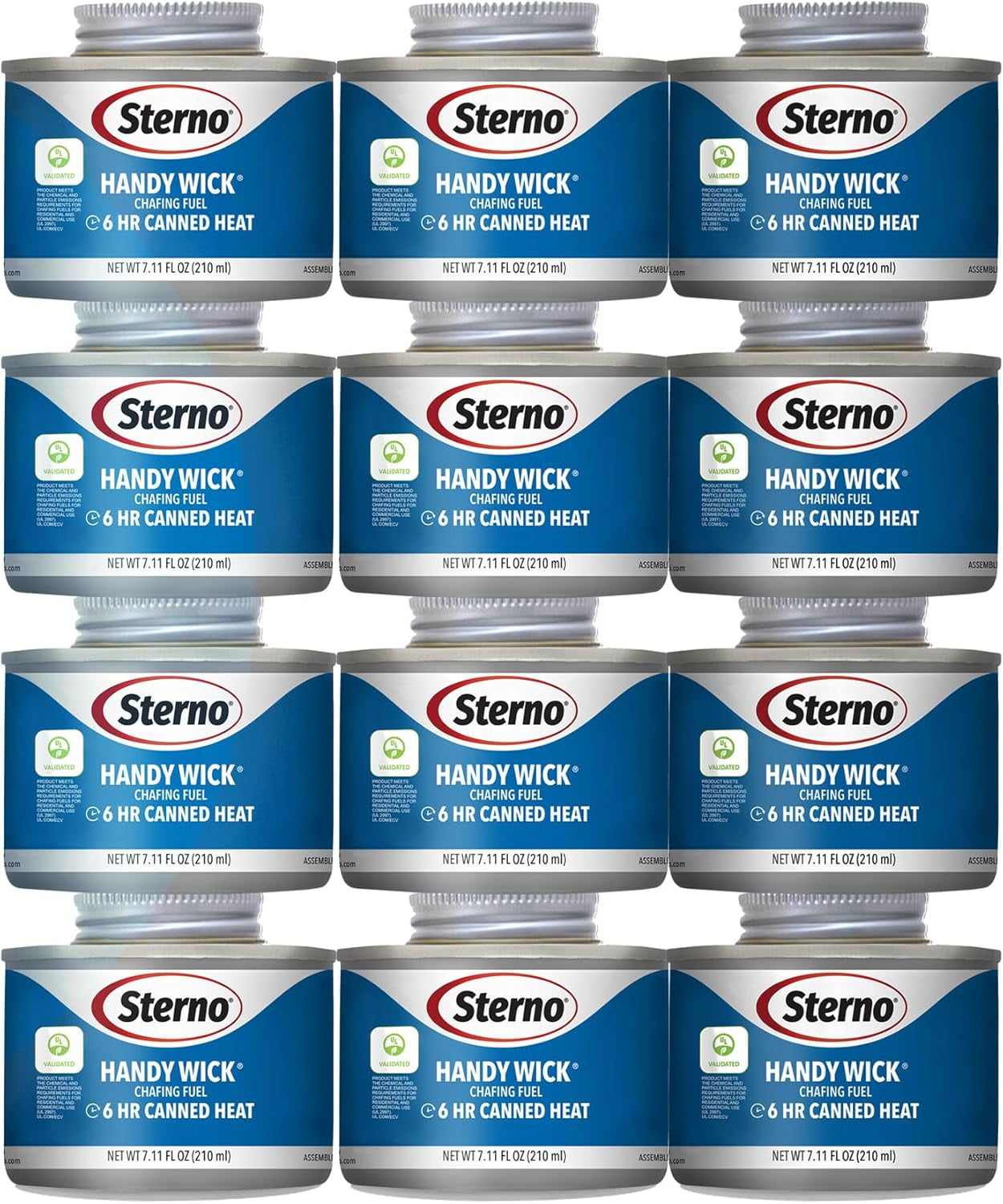 Sterno Handy Wick Canned Heat, 6-Hour Burn, 12-Pack, Chafing Fuel for ...
