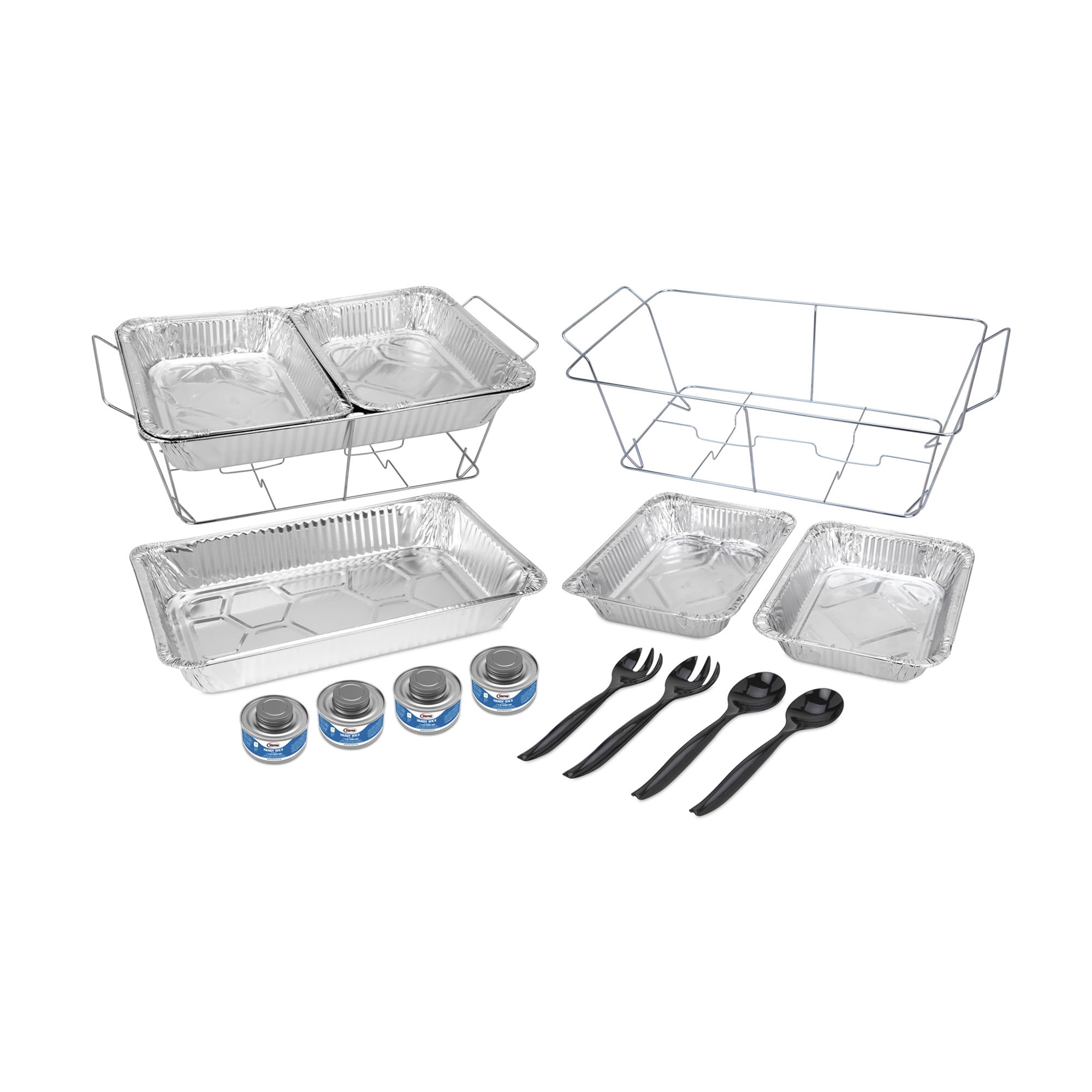 Sterno 70118 Buffet Kit w\\/ Foil Water & Food Pans, Disposable ...