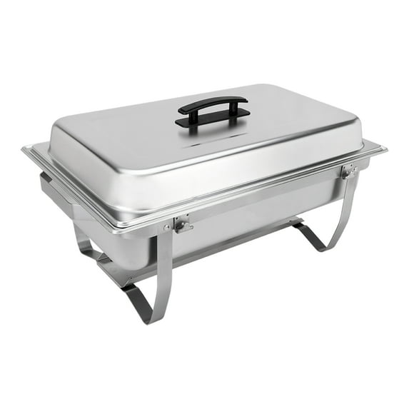 Sterno 8-Quart Stainless Steel Chafing Dish Food Warmers with Foldable ...