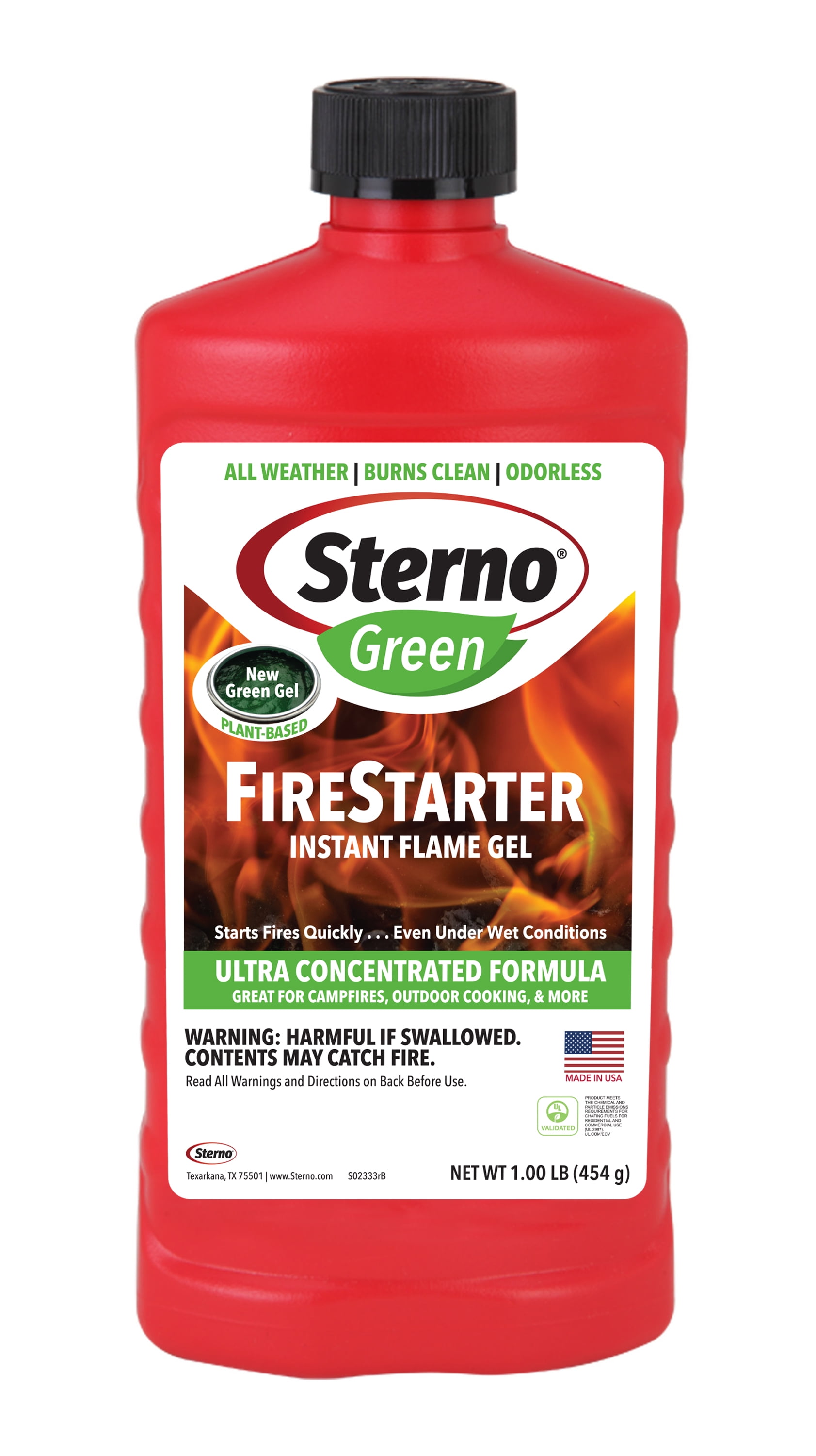 Sterno Fire Starter Gel 16oz All Weather Odorless UL Validated for ...