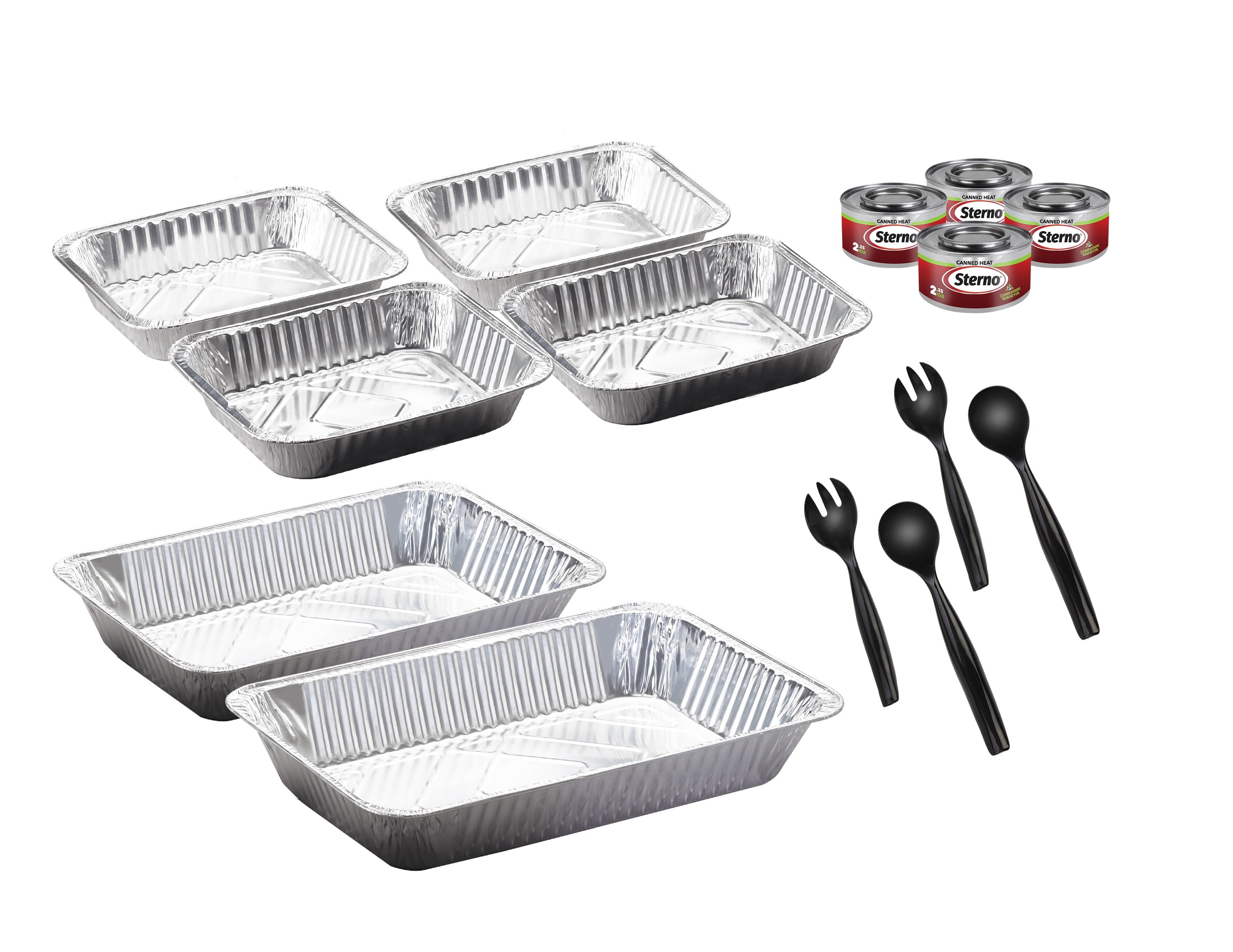 Sterno 70480 Buffet Refill Kit, Disposable Chafing Dish Set with Server ...